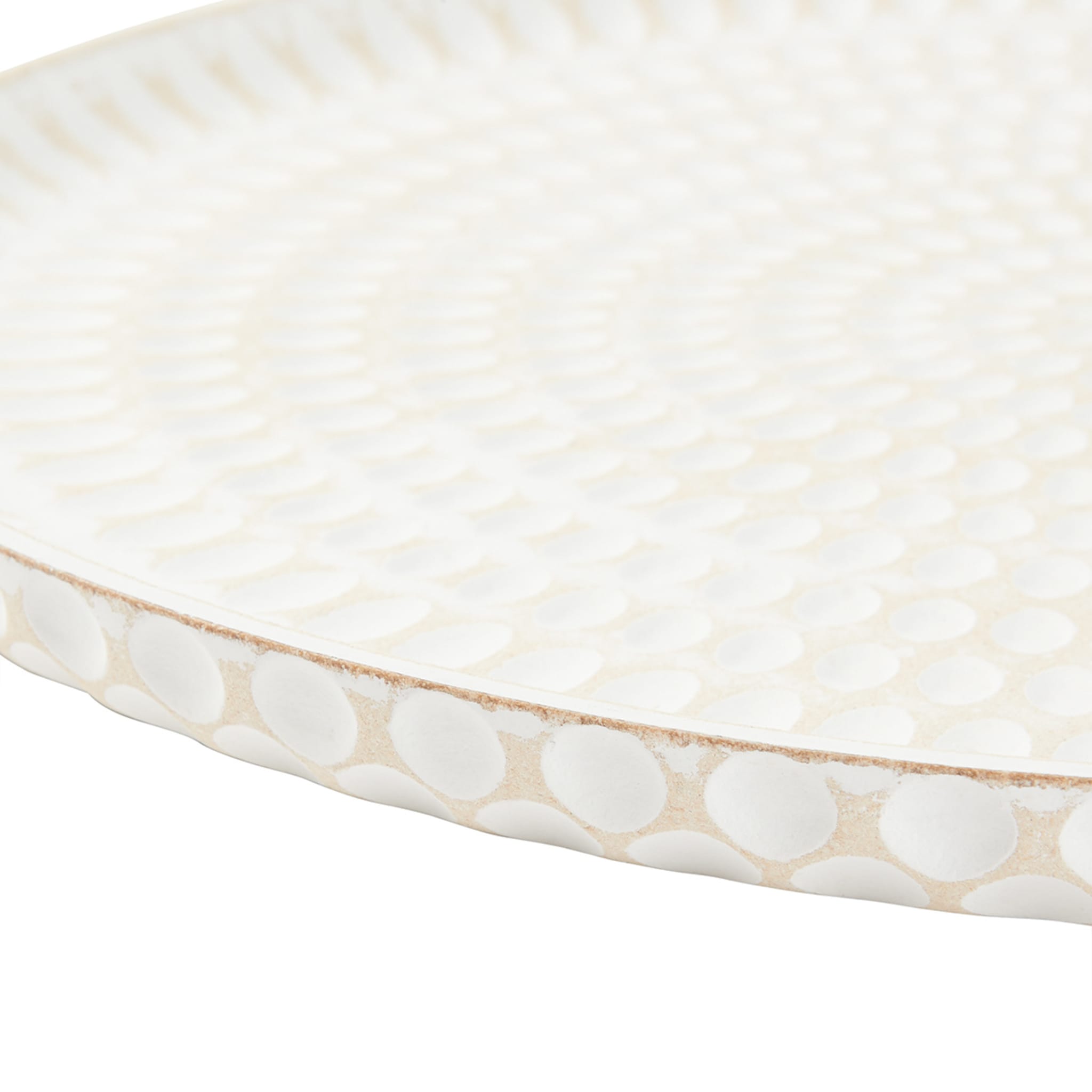 White Carved Tray - Kmart