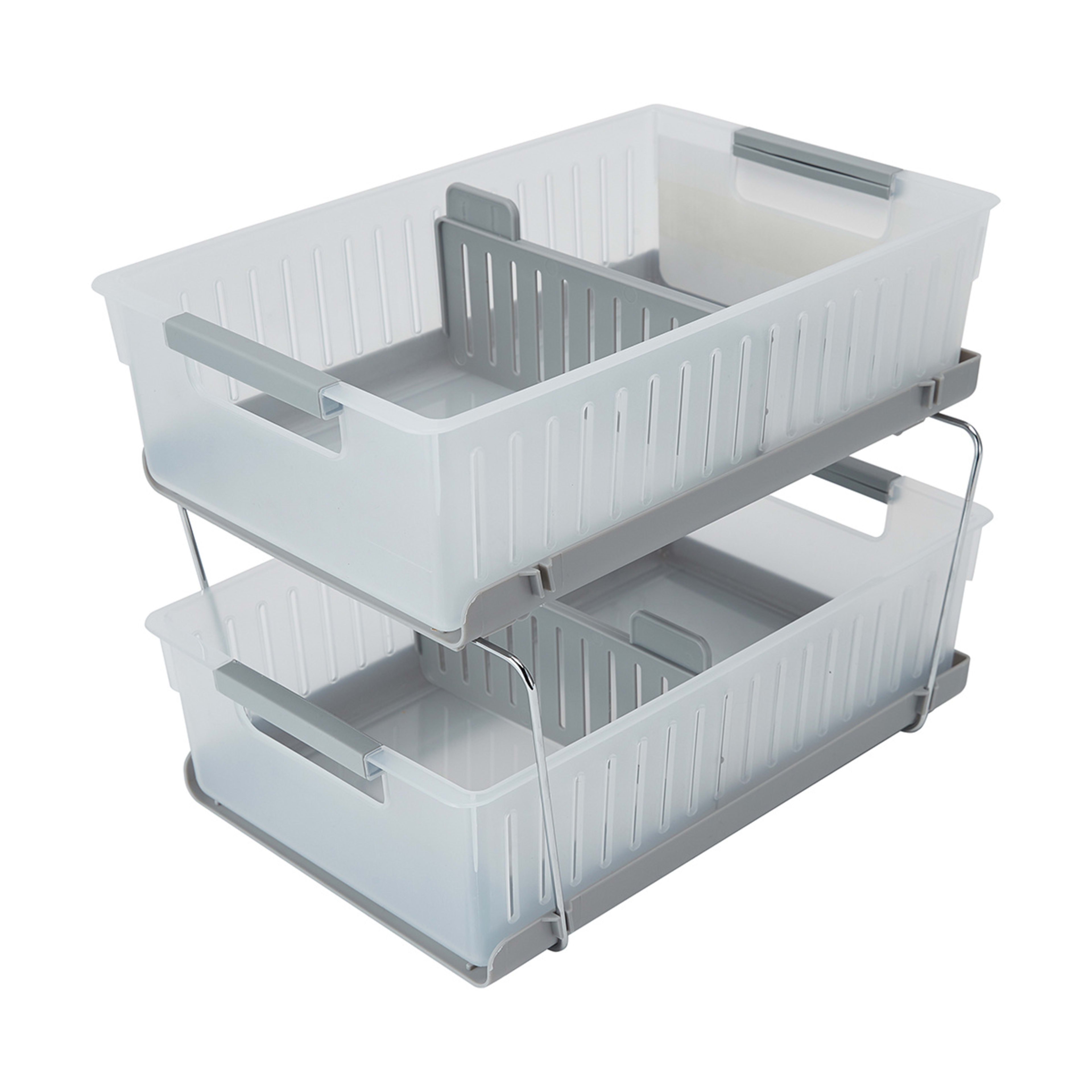 2 Tier Organiser with Dividers - Kmart
