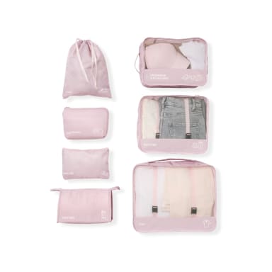7 Piece Packing Cube - Pink - Kmart