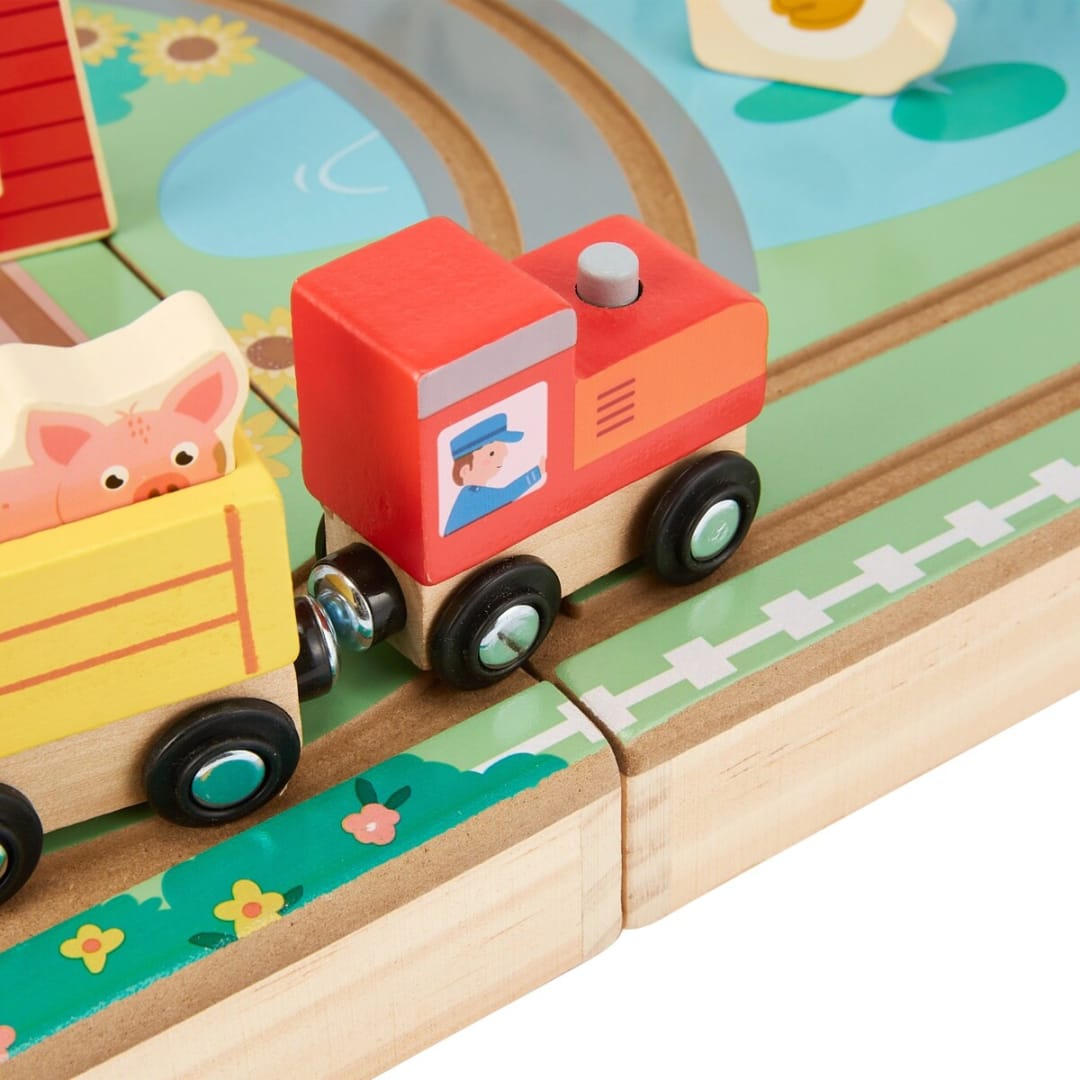 17 Piece Wooden Take Along Train Set - Kmart