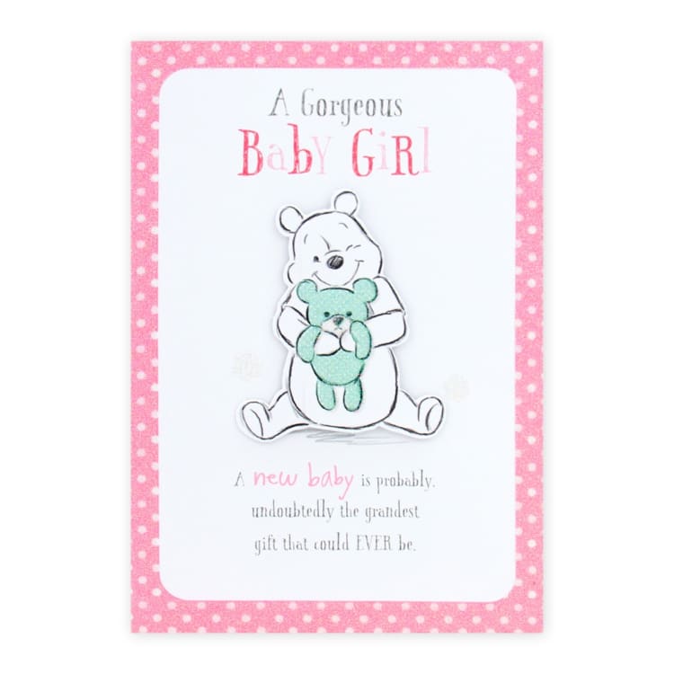 Connections from Hallmark Disney Baby Card for Girl - Winnie The Pooh ...