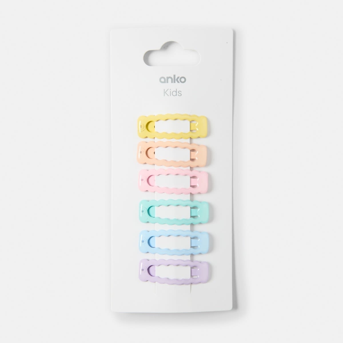 6 Pack Pastel Hair Clips - Kmart