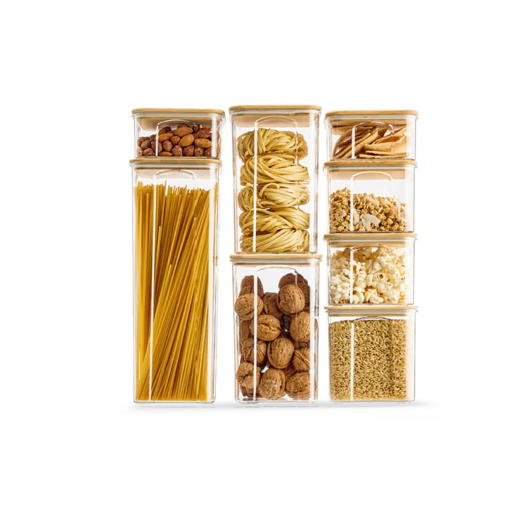 8 Piece Bamboo Lid Food Storage Set - Kmart
