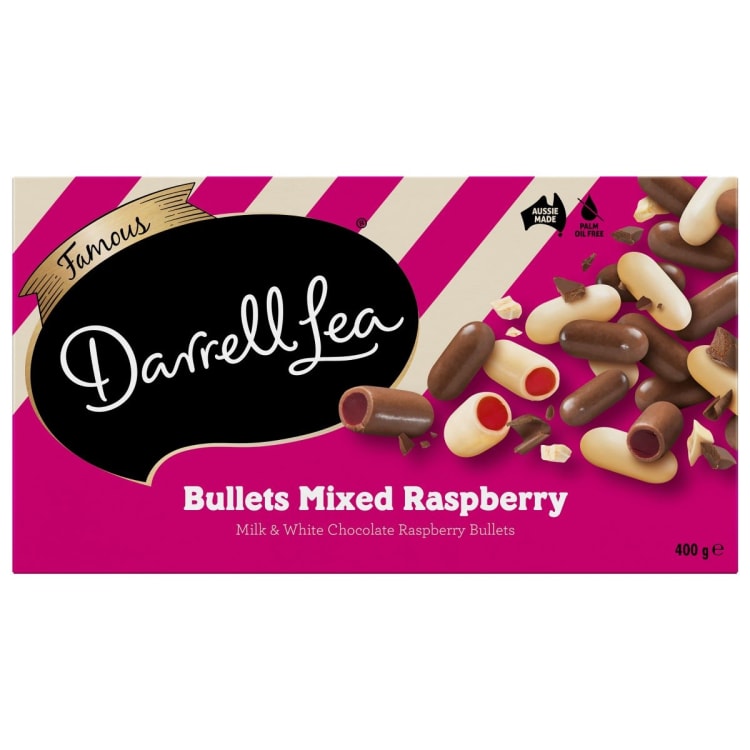 Famous Darrell Lea Mixed Raspberry Bullets 400g - Kmart