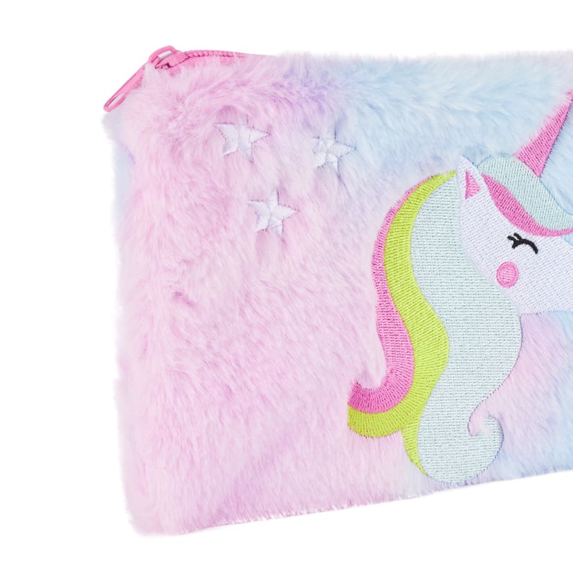 Fluffy Pencil Case - Unicorn - Kmart