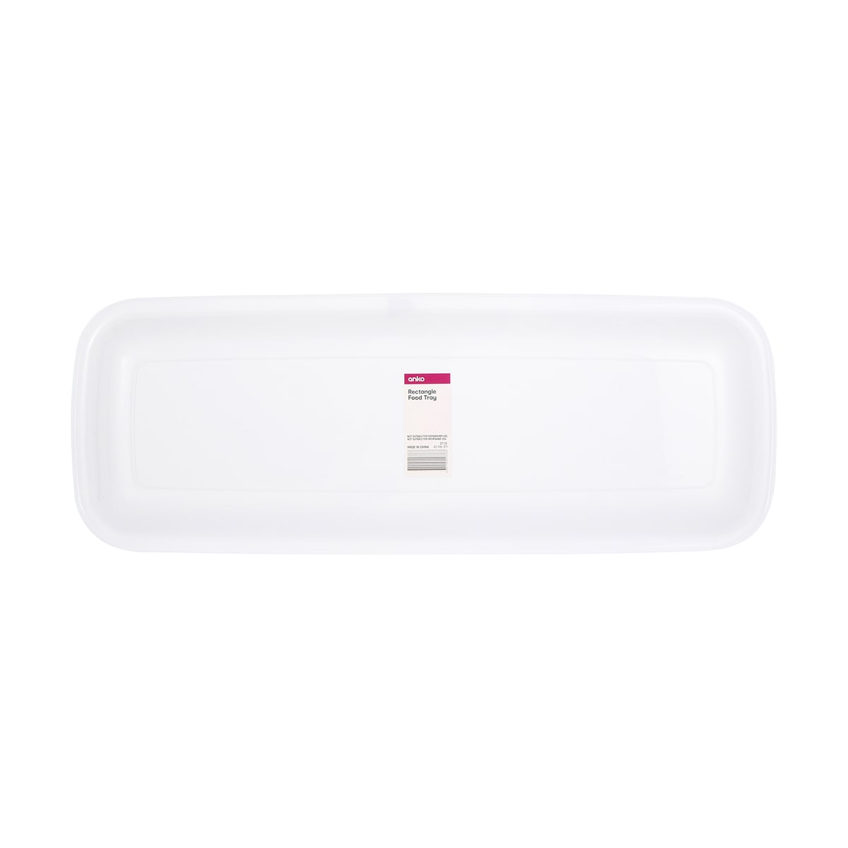 White Rectangle Food Tray - Kmart