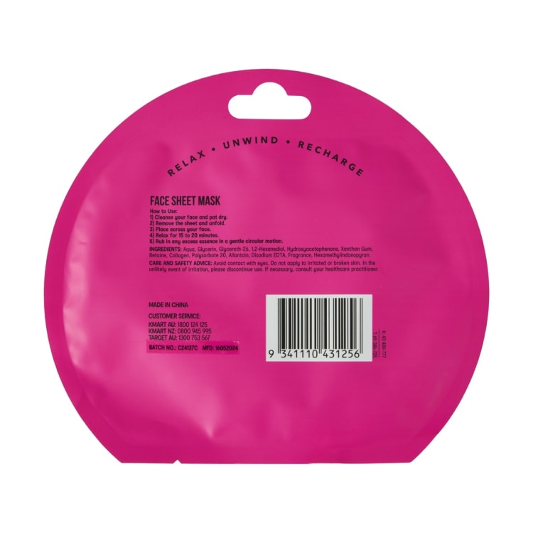 OXX Skincare Sheet Mask - Collagen - Kmart