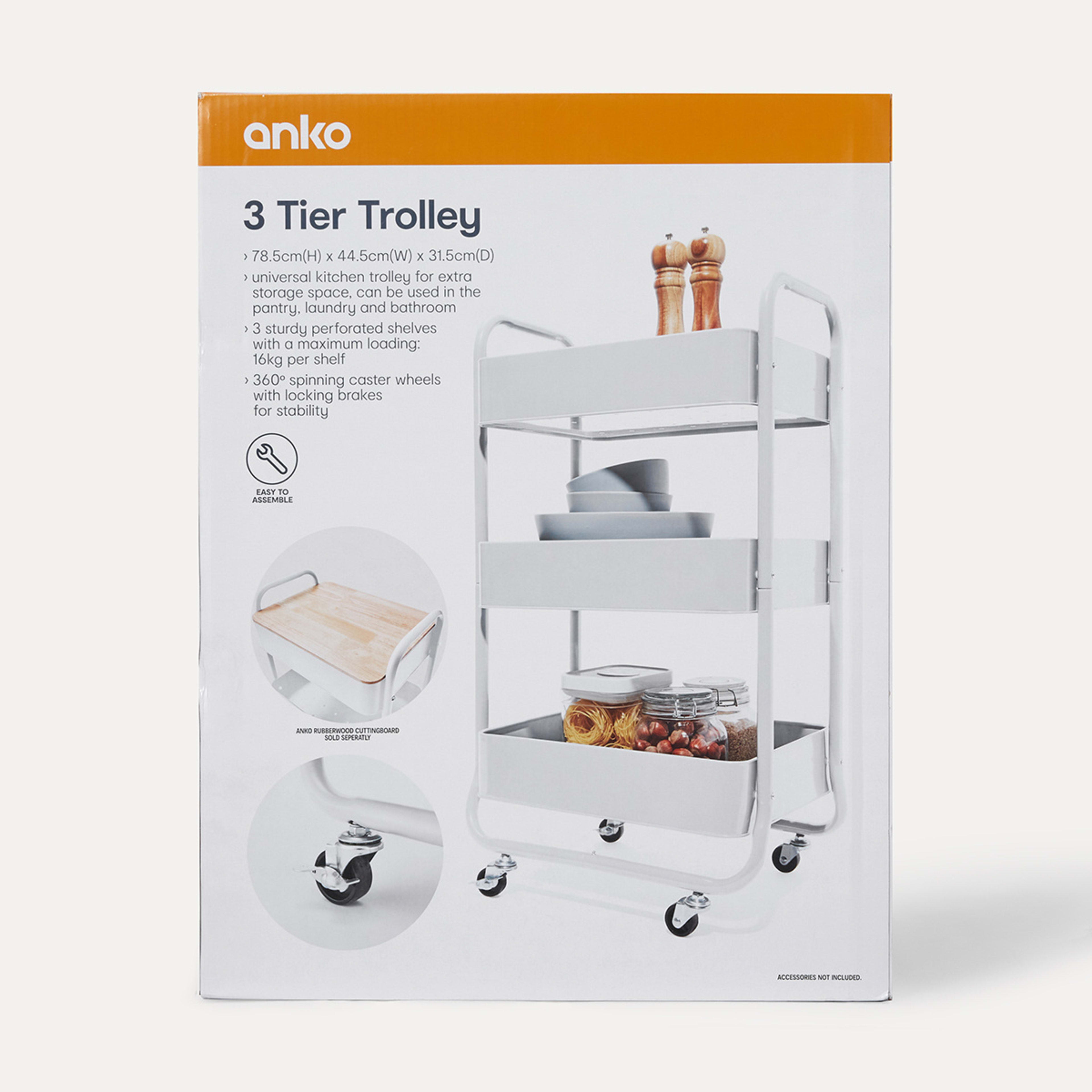 3 Tier Trolley - Kmart