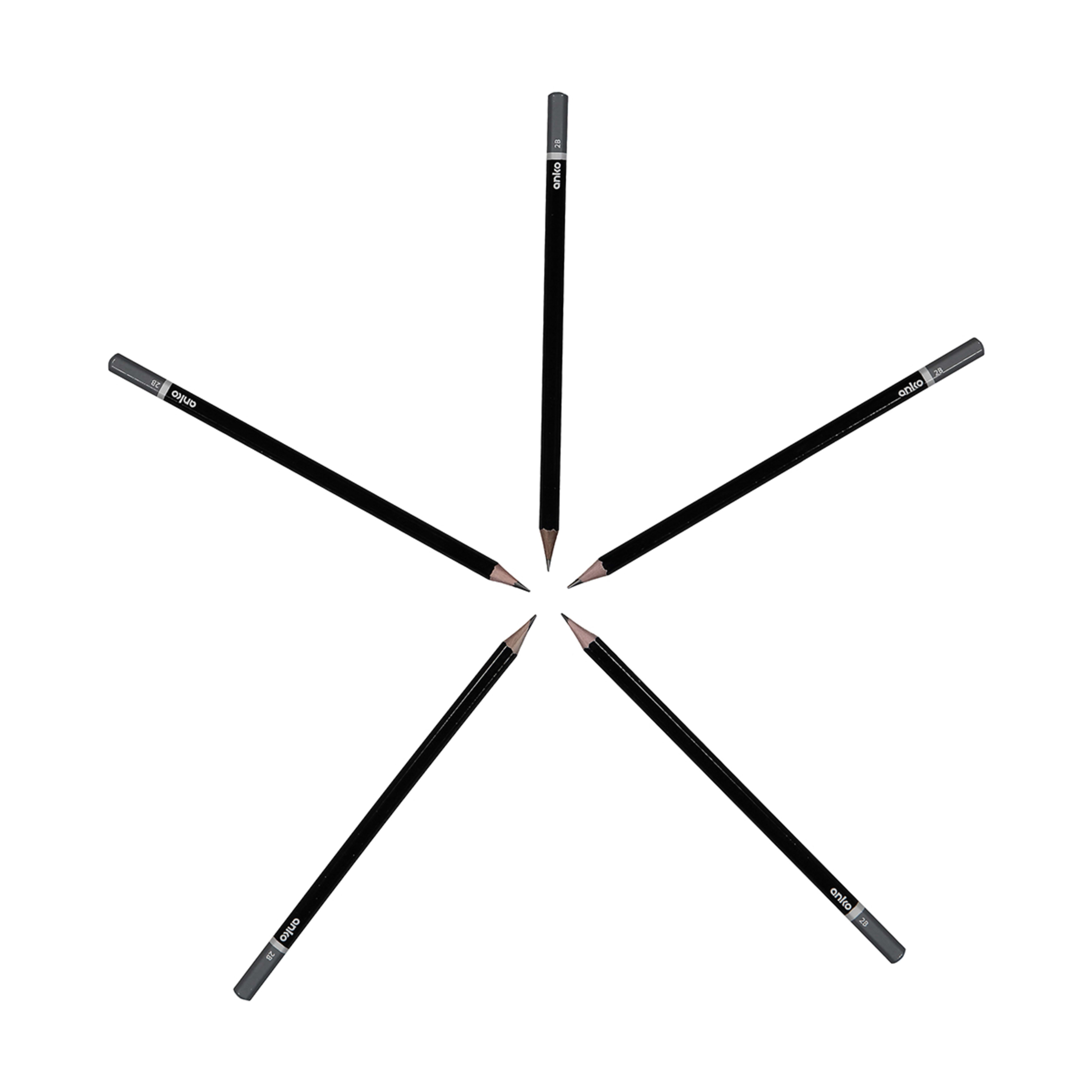 5 Pack 2B Pencils - Kmart