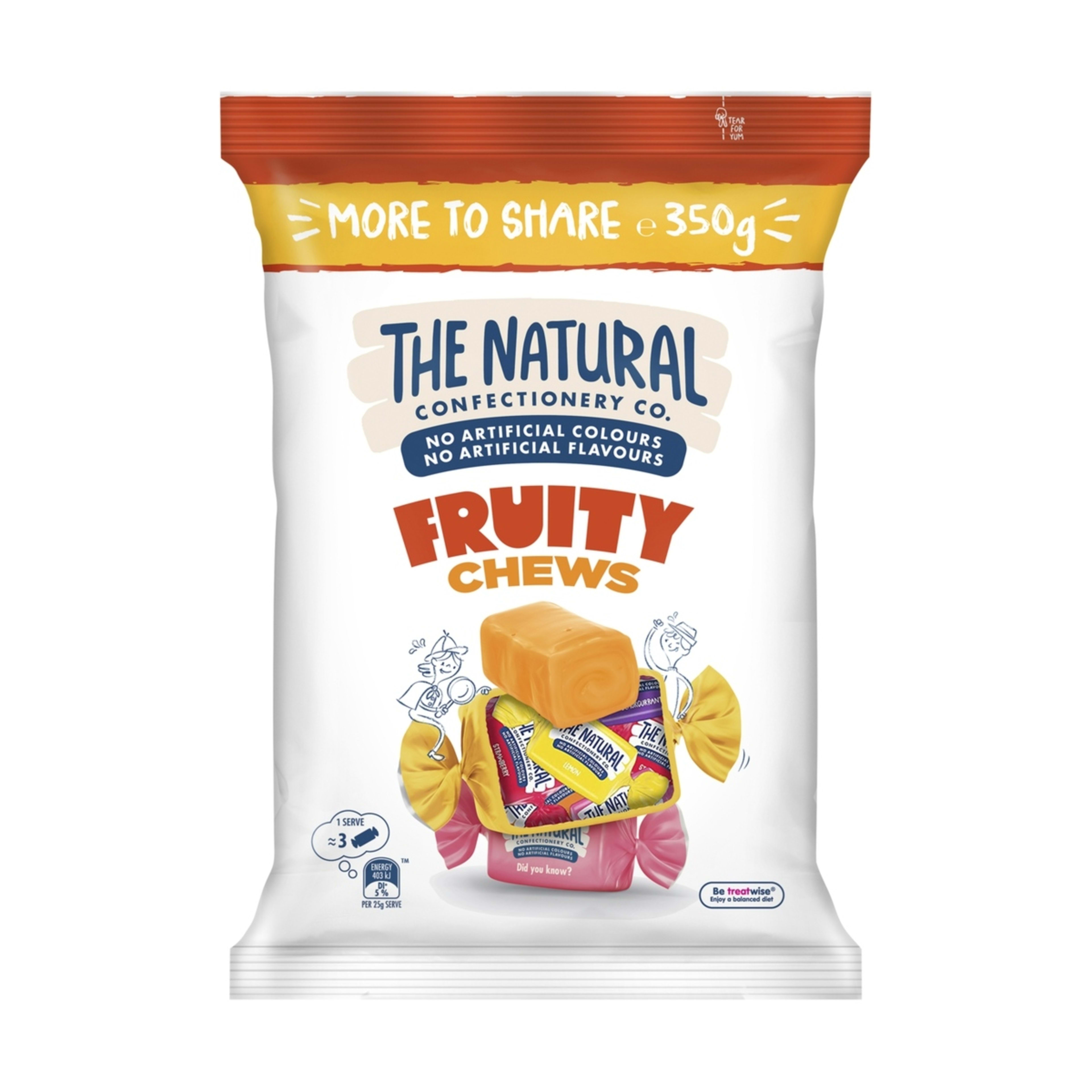 The Natural Confectionery Co. Fruity Chews 350g - Kmart