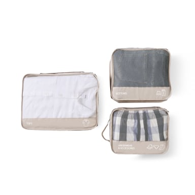 7 Piece Packing Cube - Beige - Kmart NZ