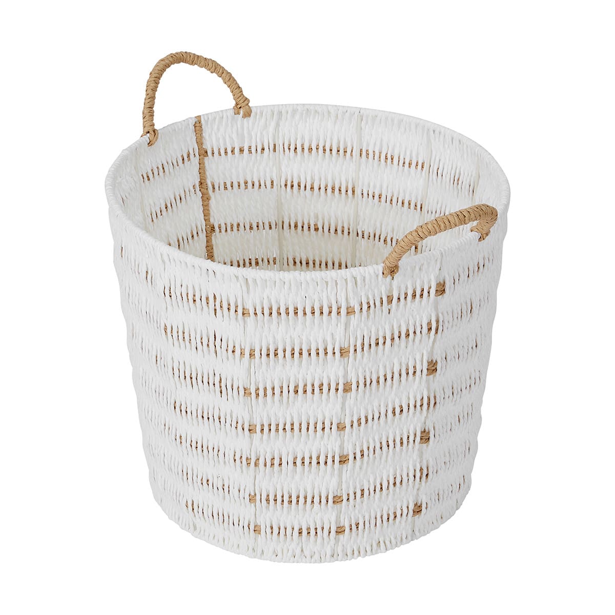 Round Paper Rope Round Basket - White - Kmart