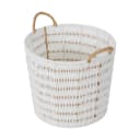 Round Paper Rope Round Basket - White - Kmart NZ