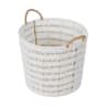 Round Paper Rope Round Basket - White - Kmart NZ