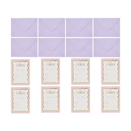 8 Piece Wavy Invitations - Kmart