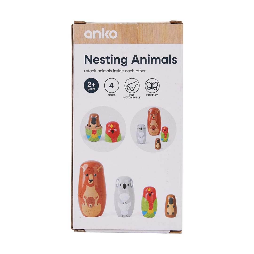 4 Piece Nesting Animals - Kmart