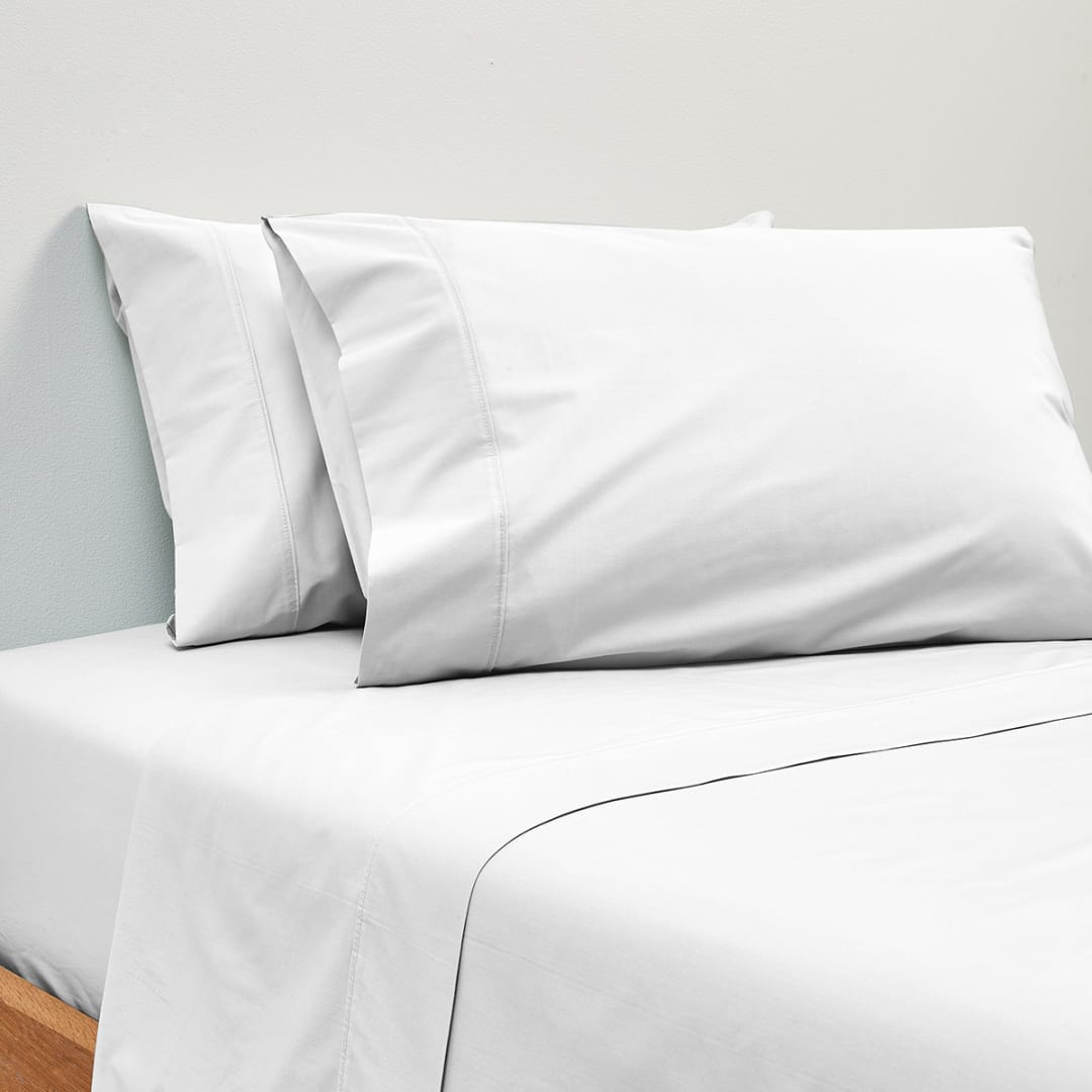 250 Thread Count Cotton Rich Sheet Set - Double Bed, White - Kmart