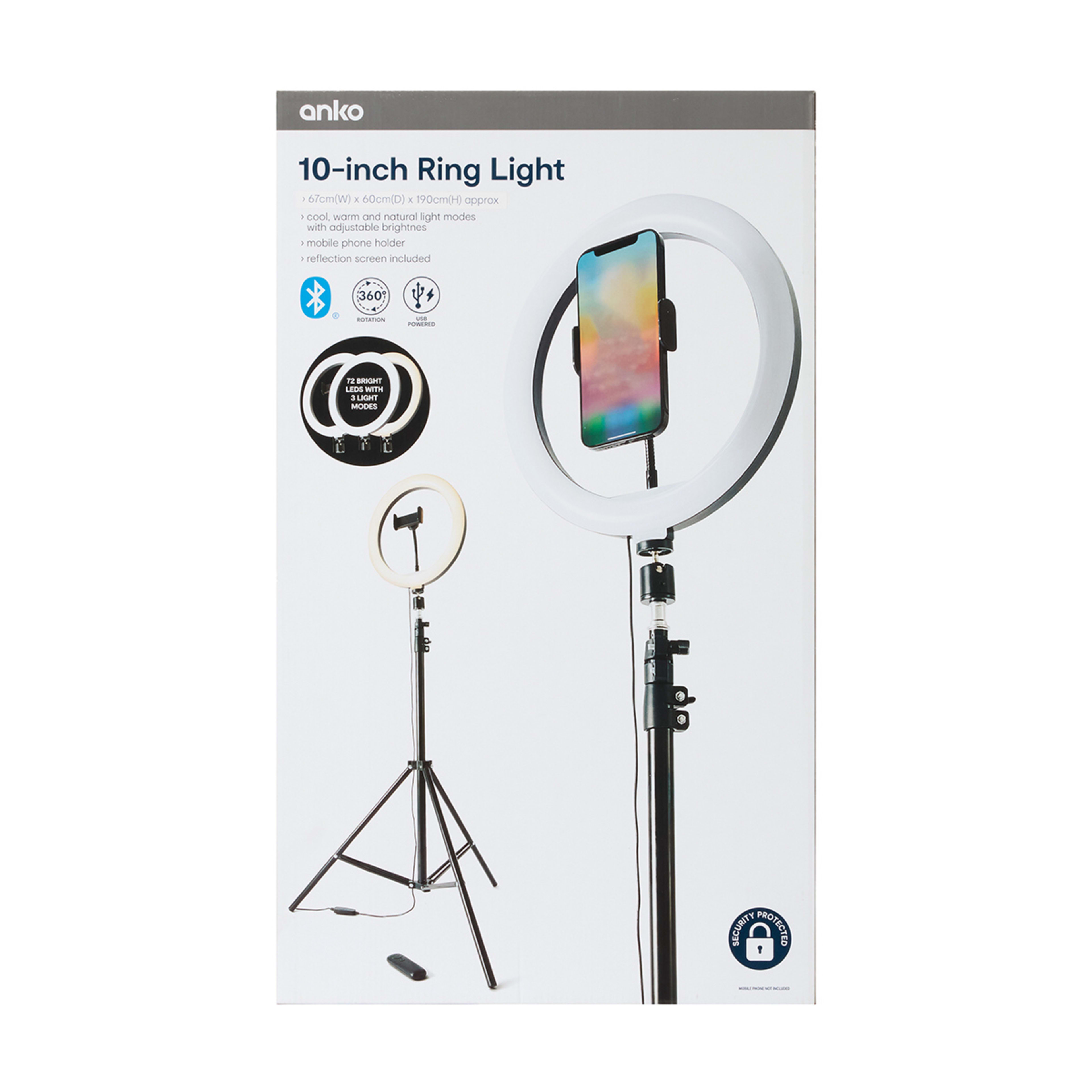 10in. Ring Light - Black - Kmart