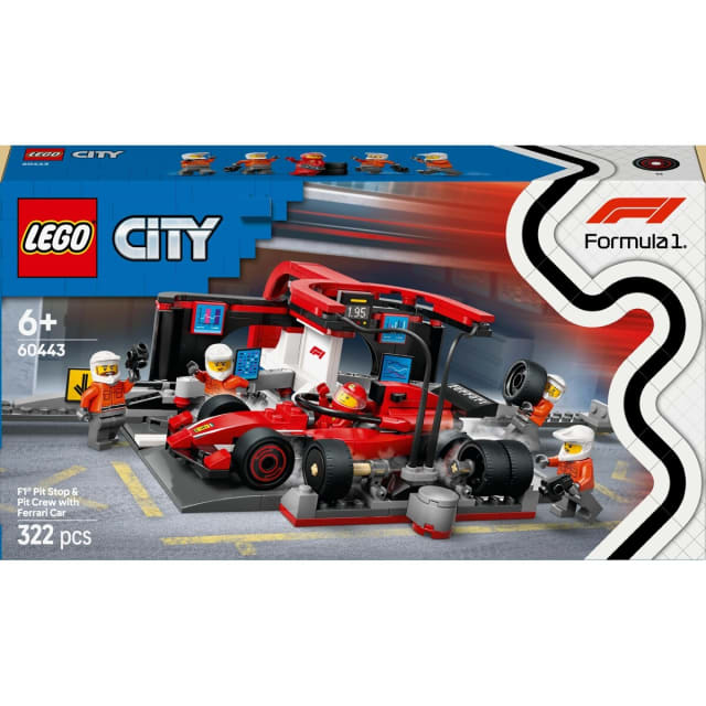 LEGO City F1 Pit Stop & Pit Crew with Ferrari Car 60443 - Kmart
