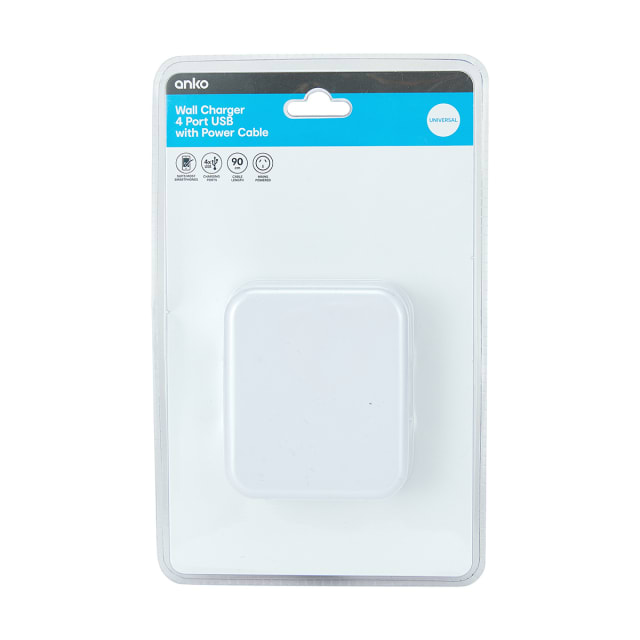 USB 4 Port Desktop Charger - Kmart