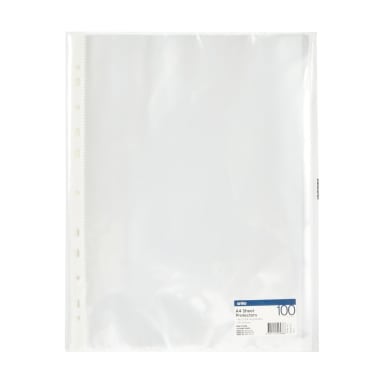 100 Pack A4 Sheet Protectors - Clear - Kmart