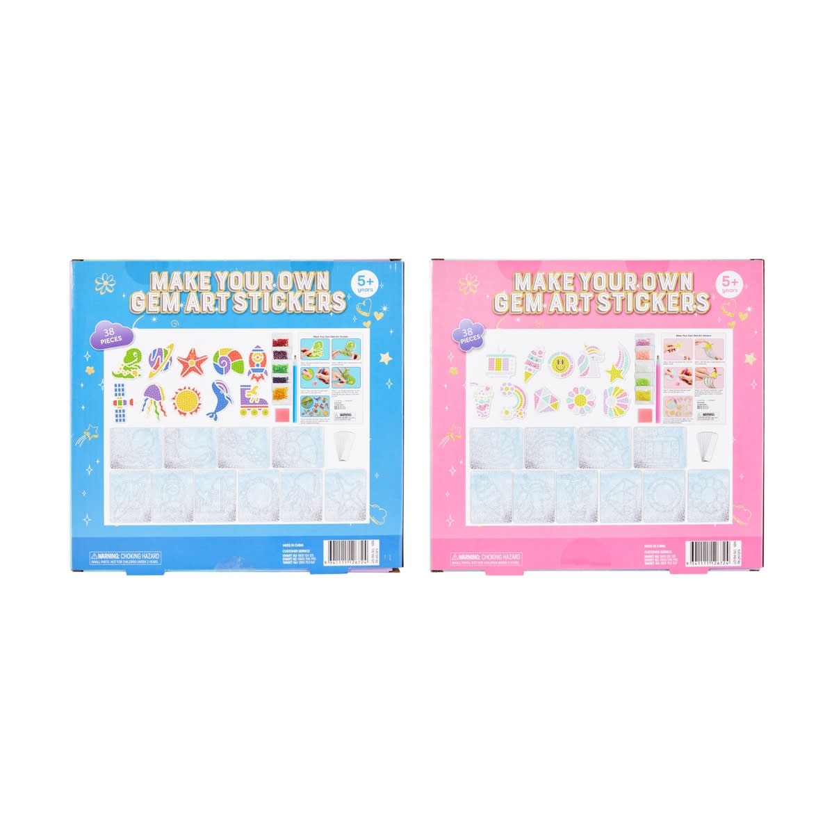 38 Piece Make Your Own Gem Art Stickers - Assorted - Kmart