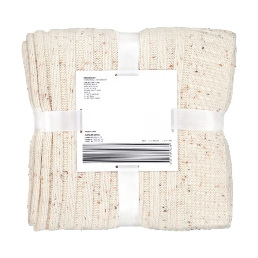 Rib Knitted Blanket - Kmart