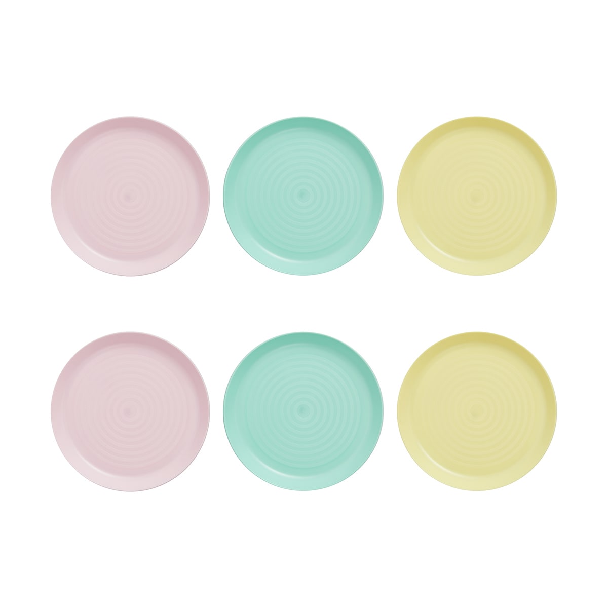 6 Pack Pastel Plates - Kmart