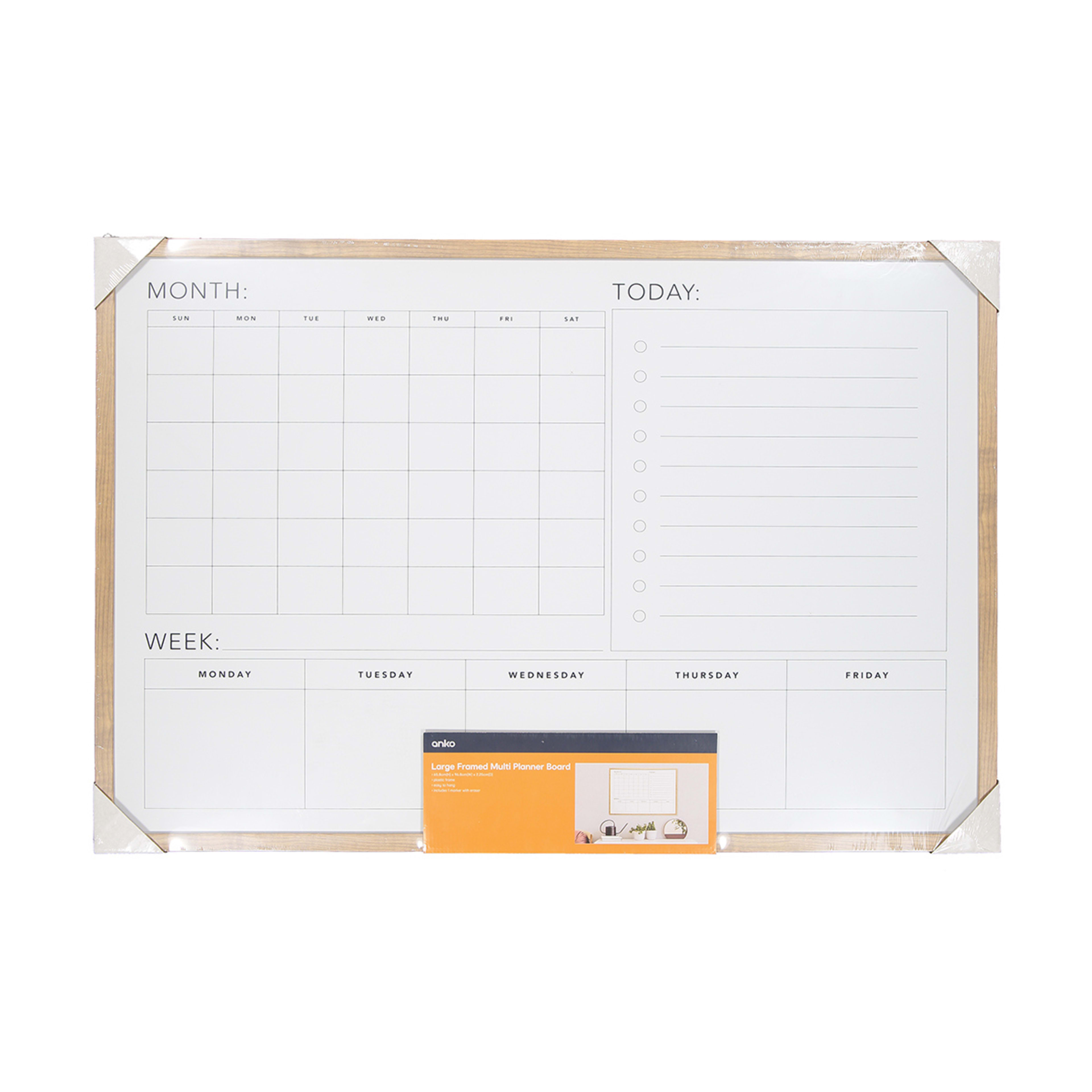 Large Frame Multi Planner Board - Kmart