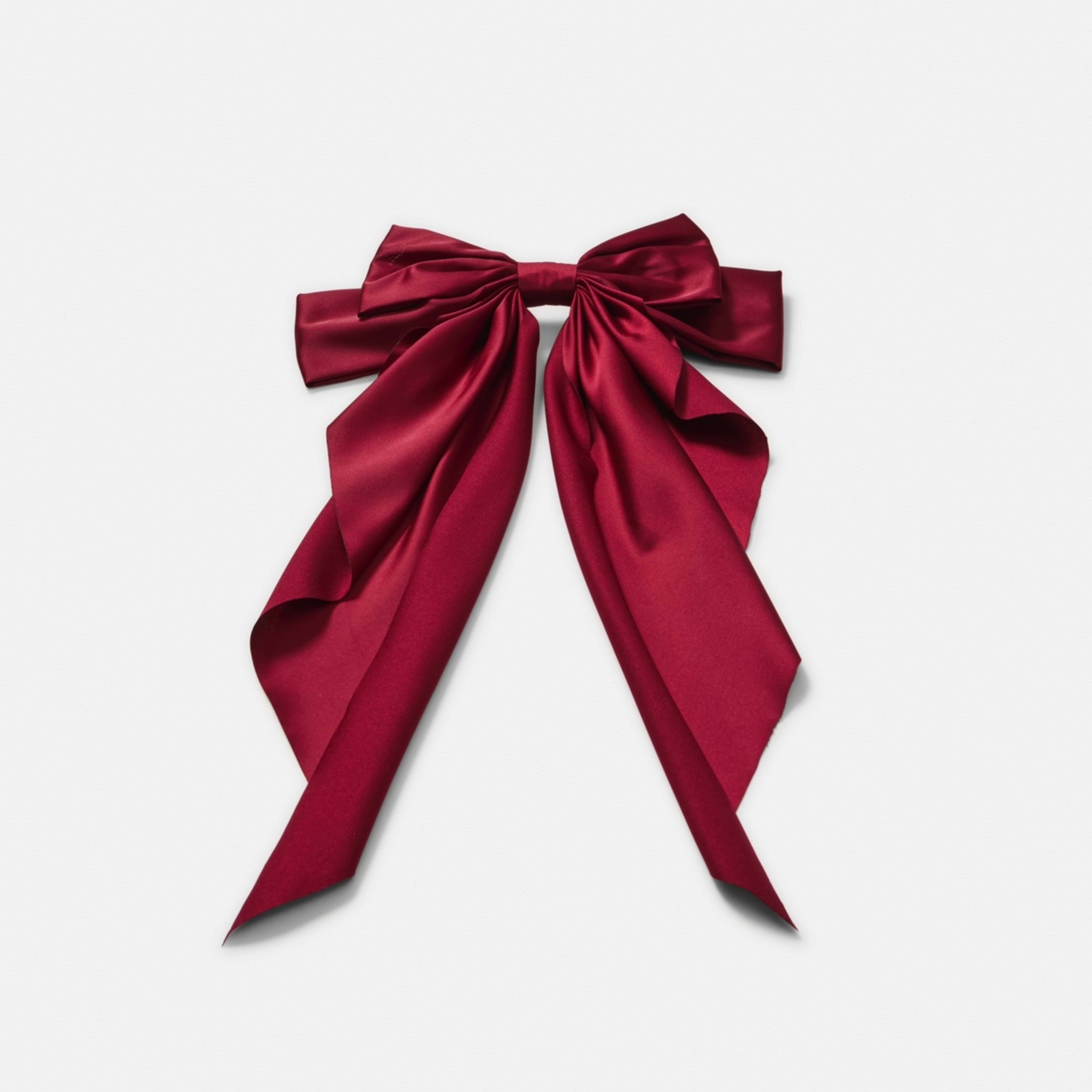 Burgundy Red Barrette Large Bow Hair Clip - Kmart