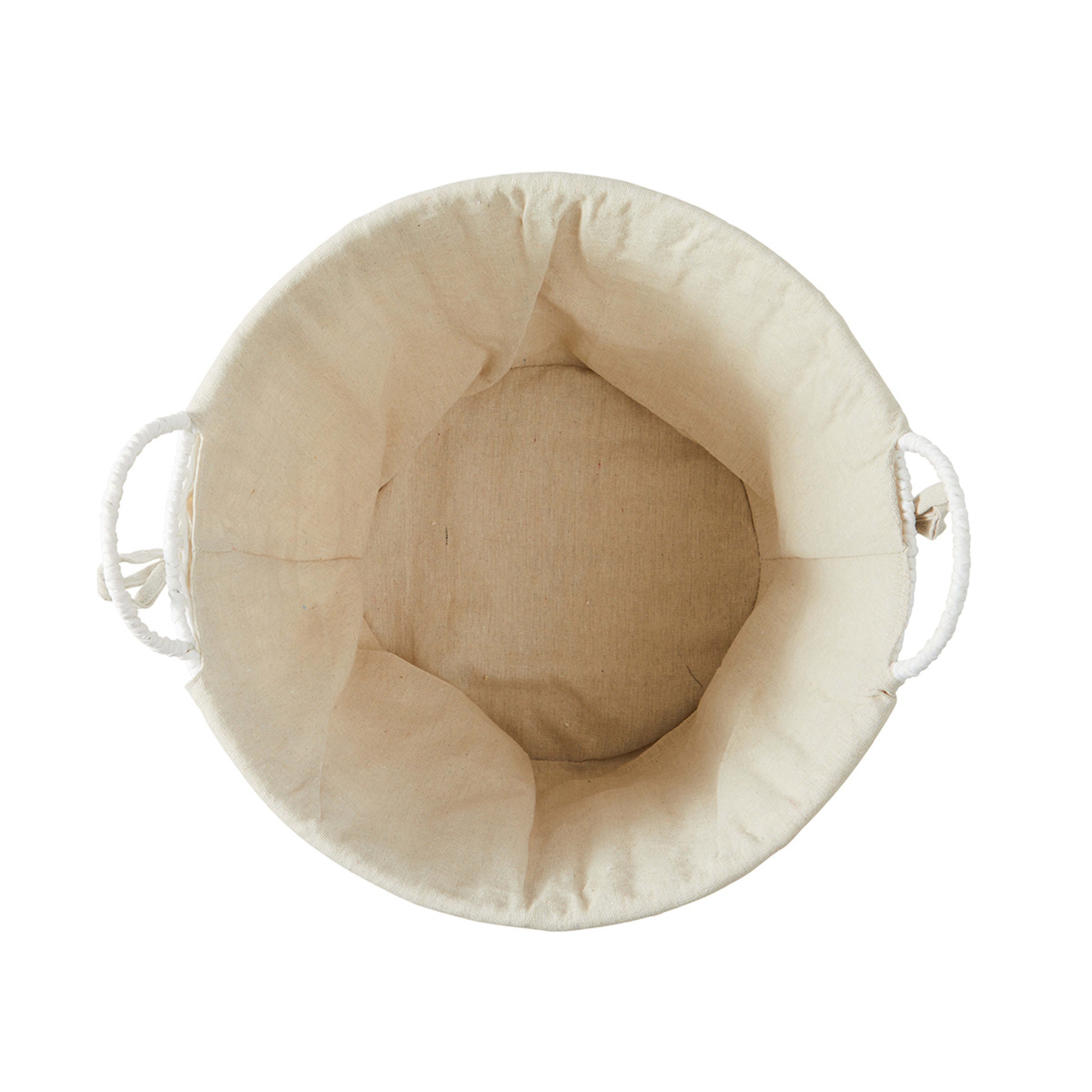 Round Paper Rope Basket with Liner - White - Kmart