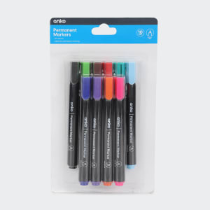 10 Pack Permanent Markers - Kmart