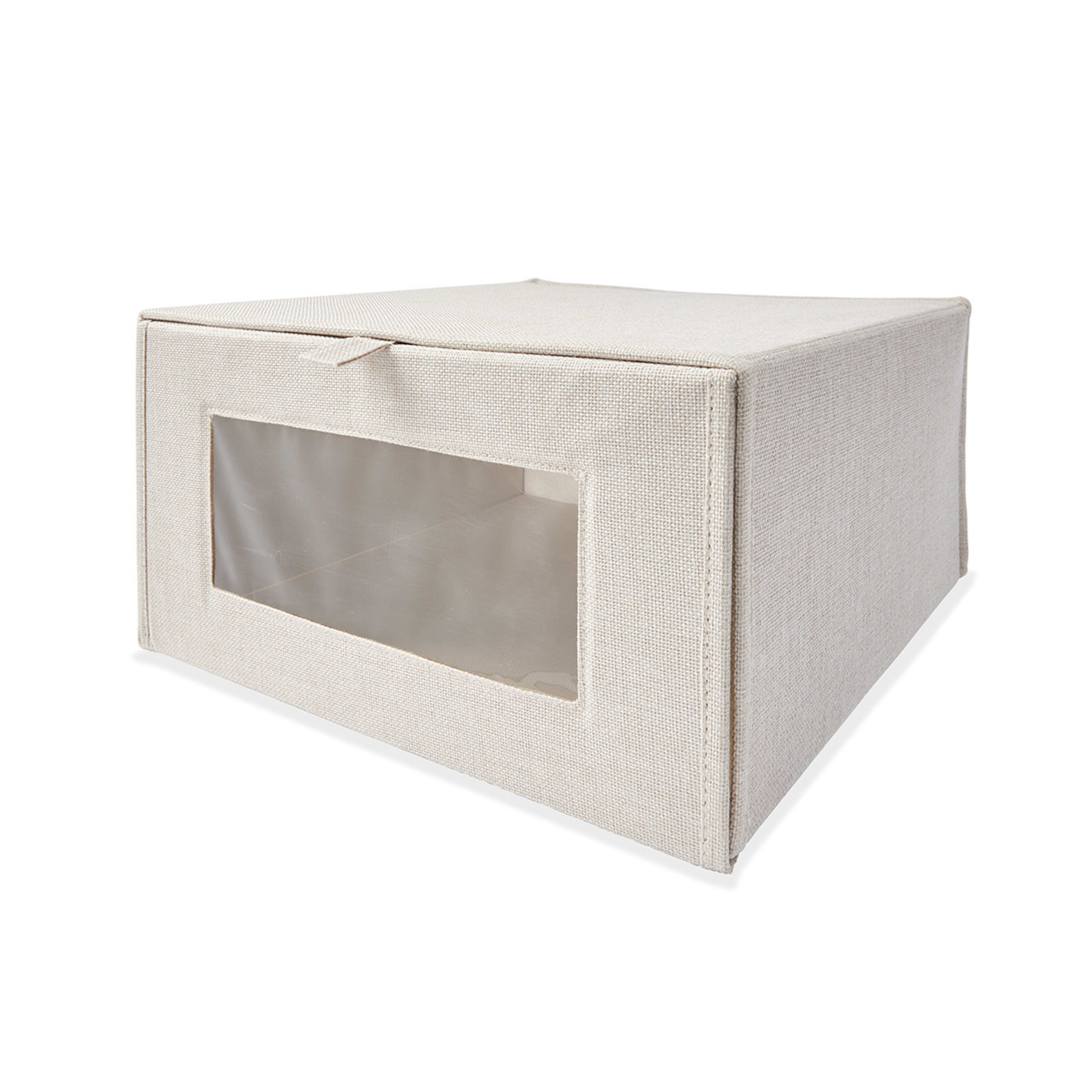 Linen Look Clothing Storage Box - Beige - Kmart