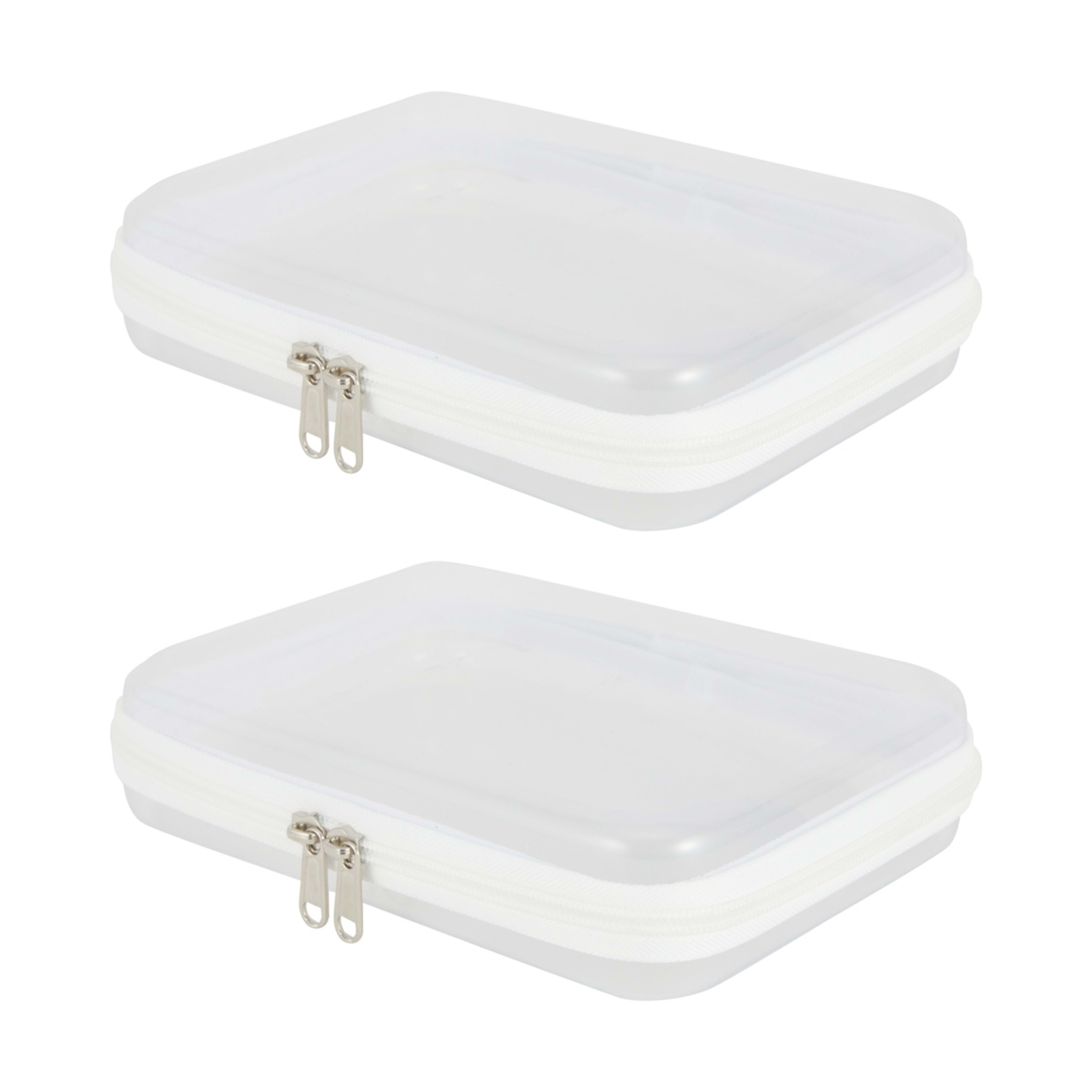 2 Pack Clear Packing Cubes - White - Kmart