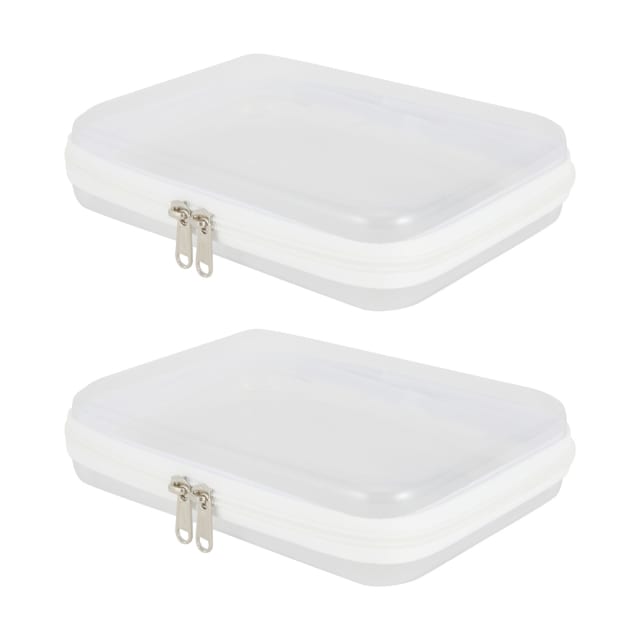2 Pack Clear Packing Cubes - White - Kmart