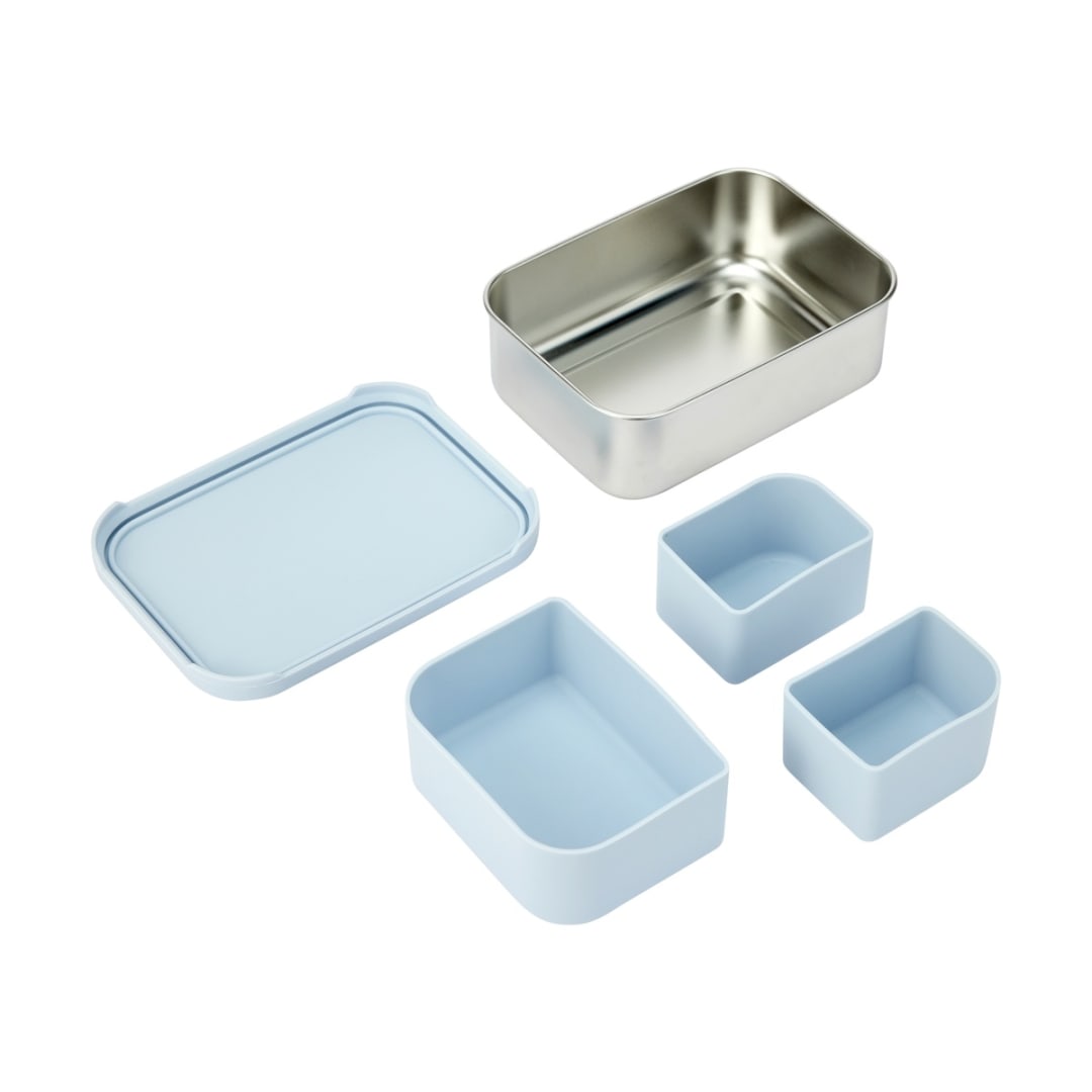 Stainless Steel & Silicone Snack Box - Kmart