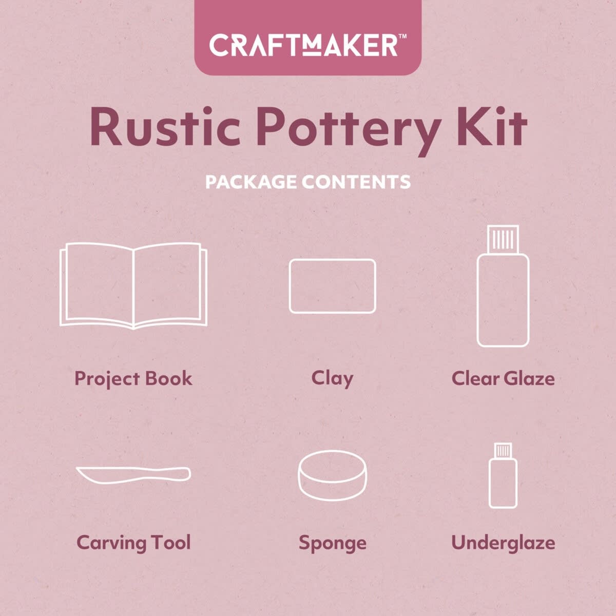 Craft Maker Rustic Pottery Kit - Kmart
