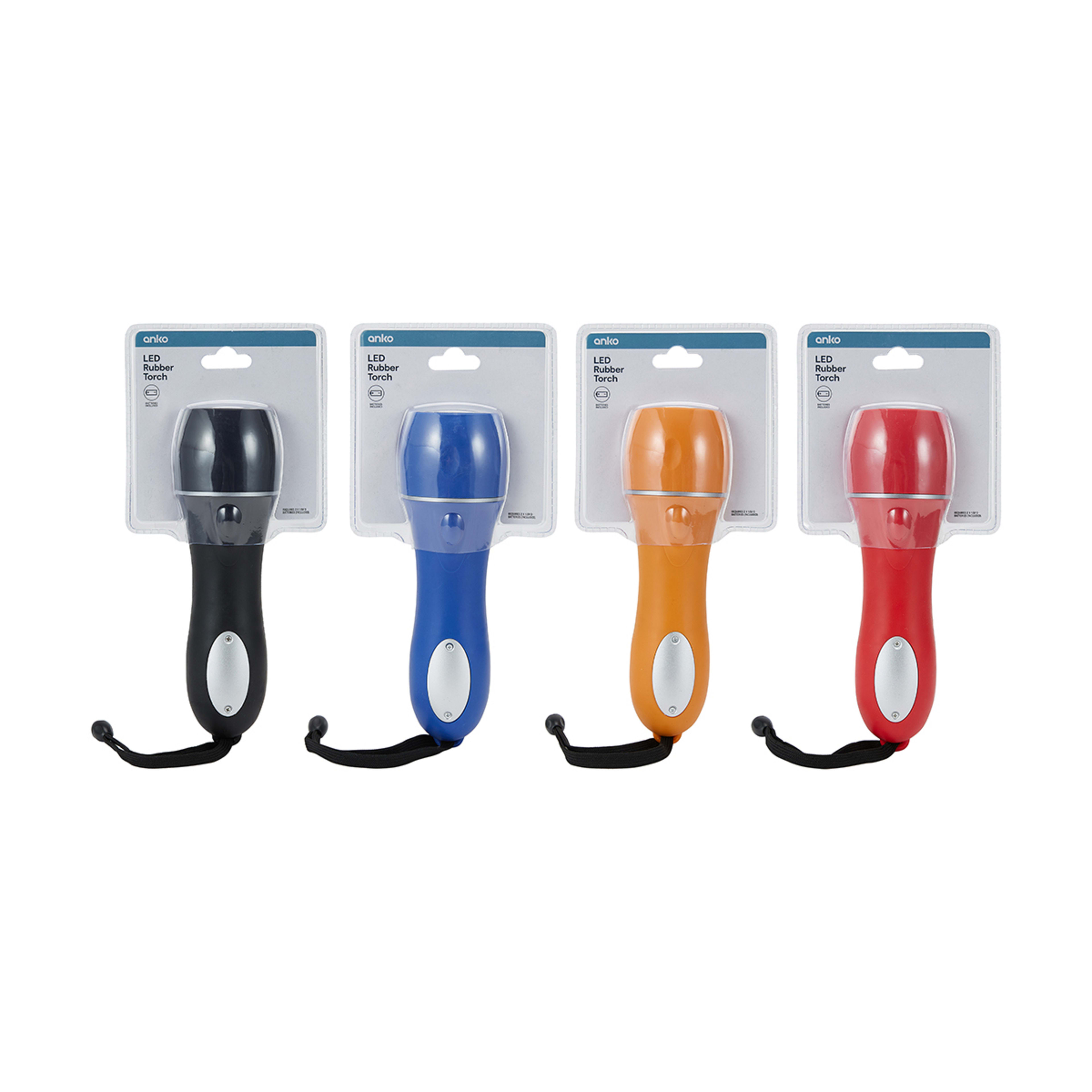 1W LED Rubber Torch - Assorted - Kmart