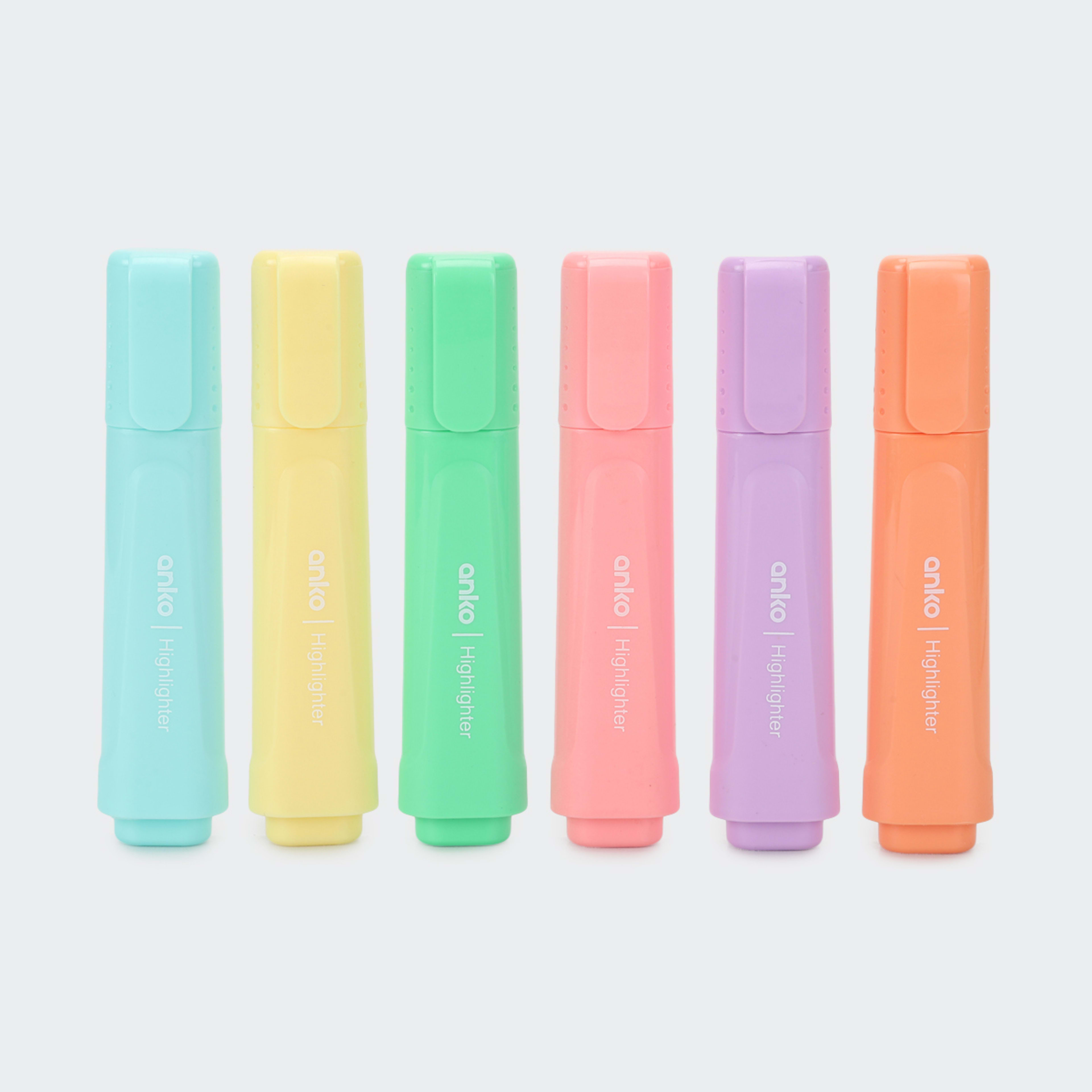 6 Pack Highlighters - Pastel - Kmart