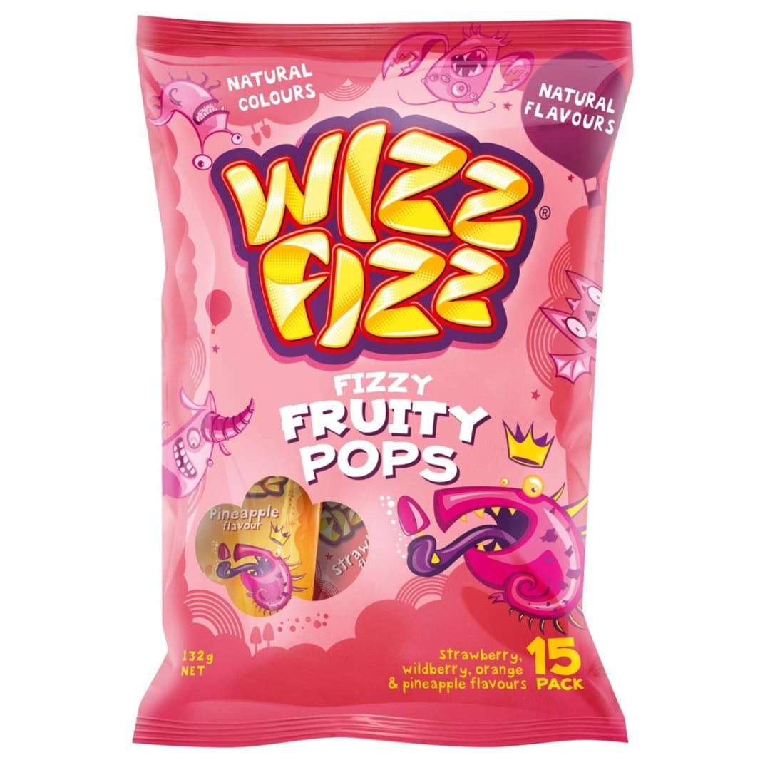 15 Pack Wizz Fizz Fruity Pops 132g - Kmart