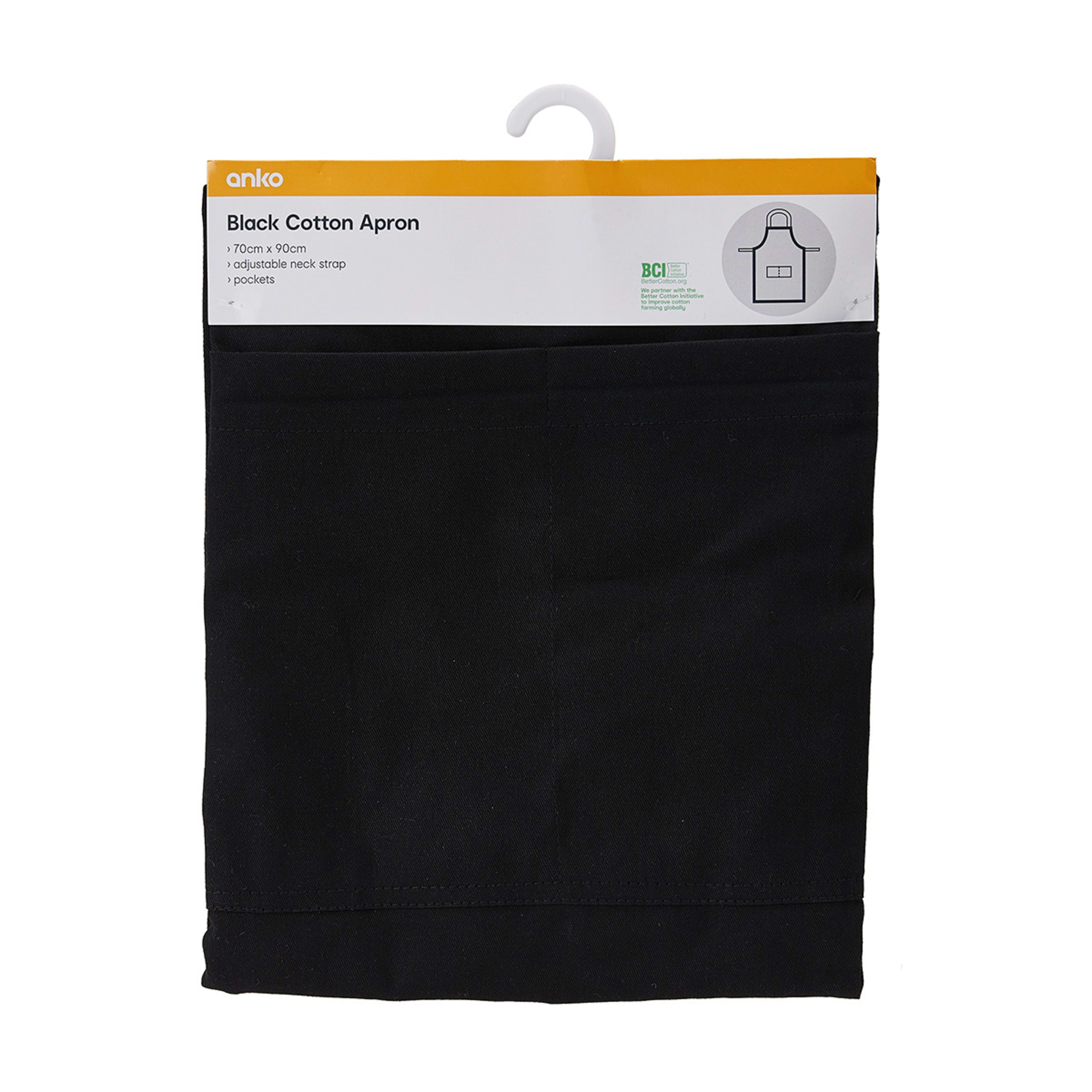 Black Cotton Apron - Kmart