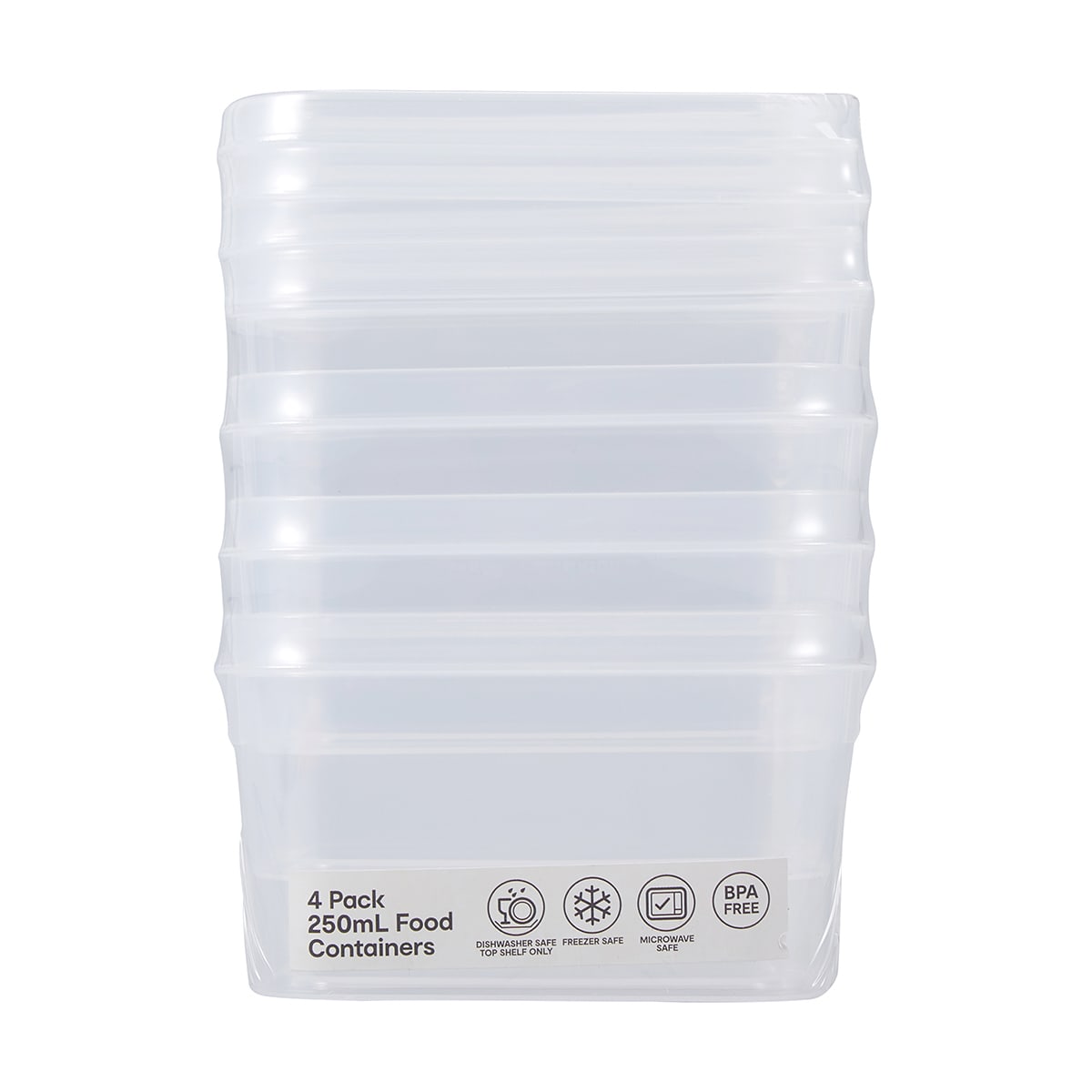 4 Pack 250ml Food Containers - Kmart