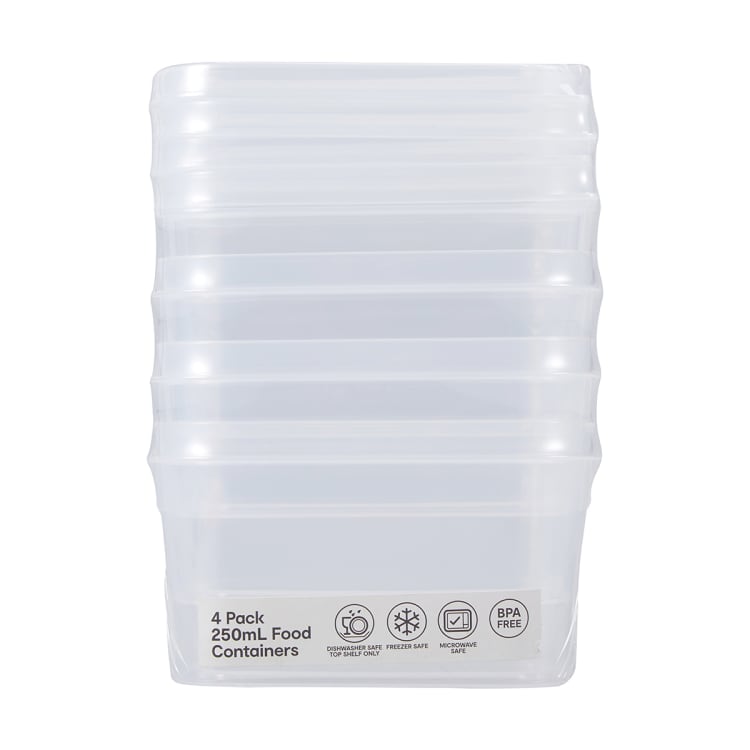 4 Pack 250ml Food Containers - Kmart