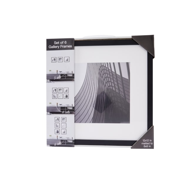 Set of 6 Gallery Frames - Black - Kmart