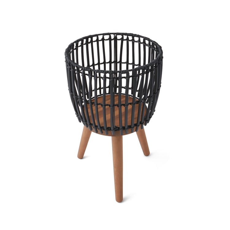 Woven Black Pot Stand - Kmart