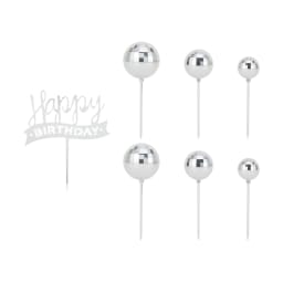 7 Piece Disco Cake Topper Set - Kmart