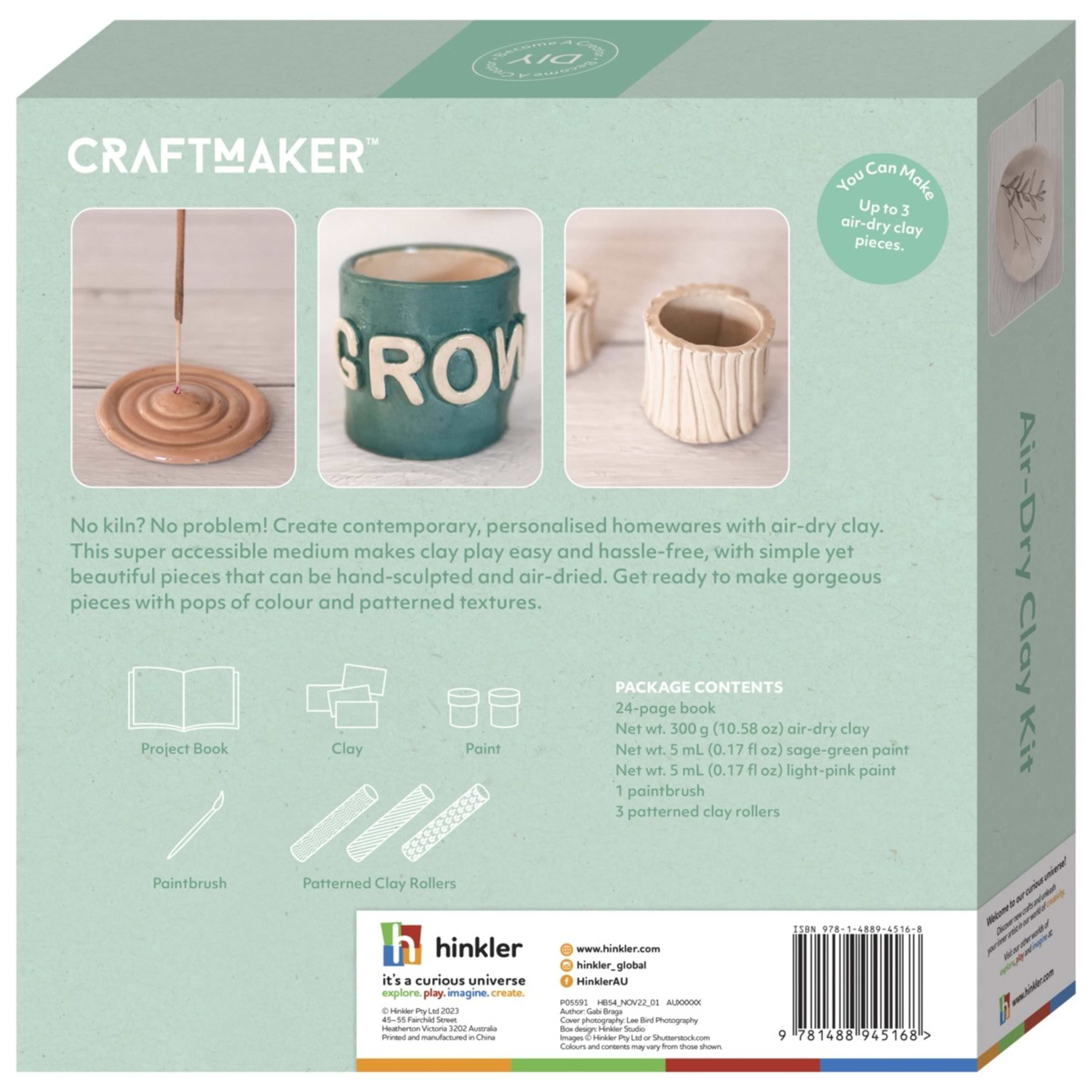 Craft Maker Air-Dry Clay Kit - Kmart