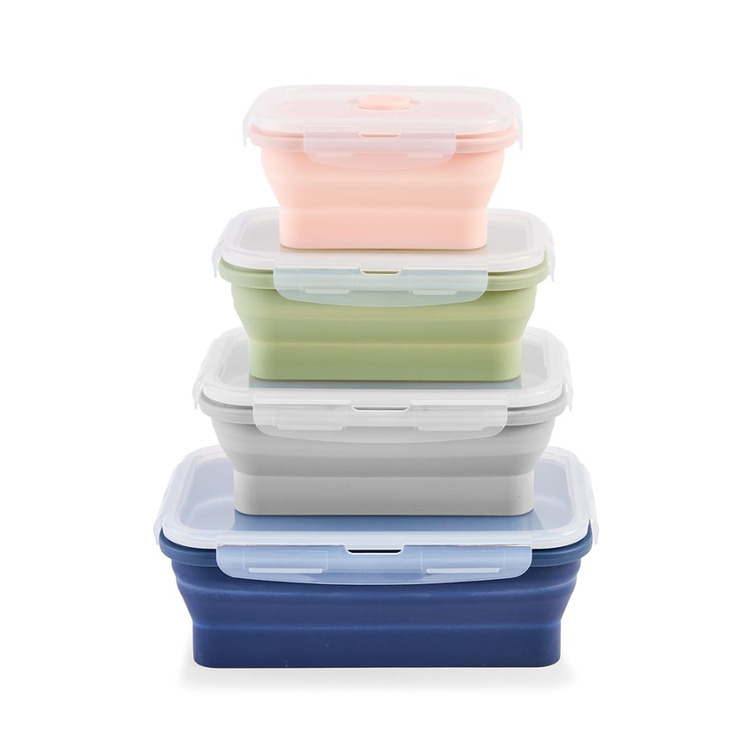 4 Piece Silicone Collapsible Container - Kmart