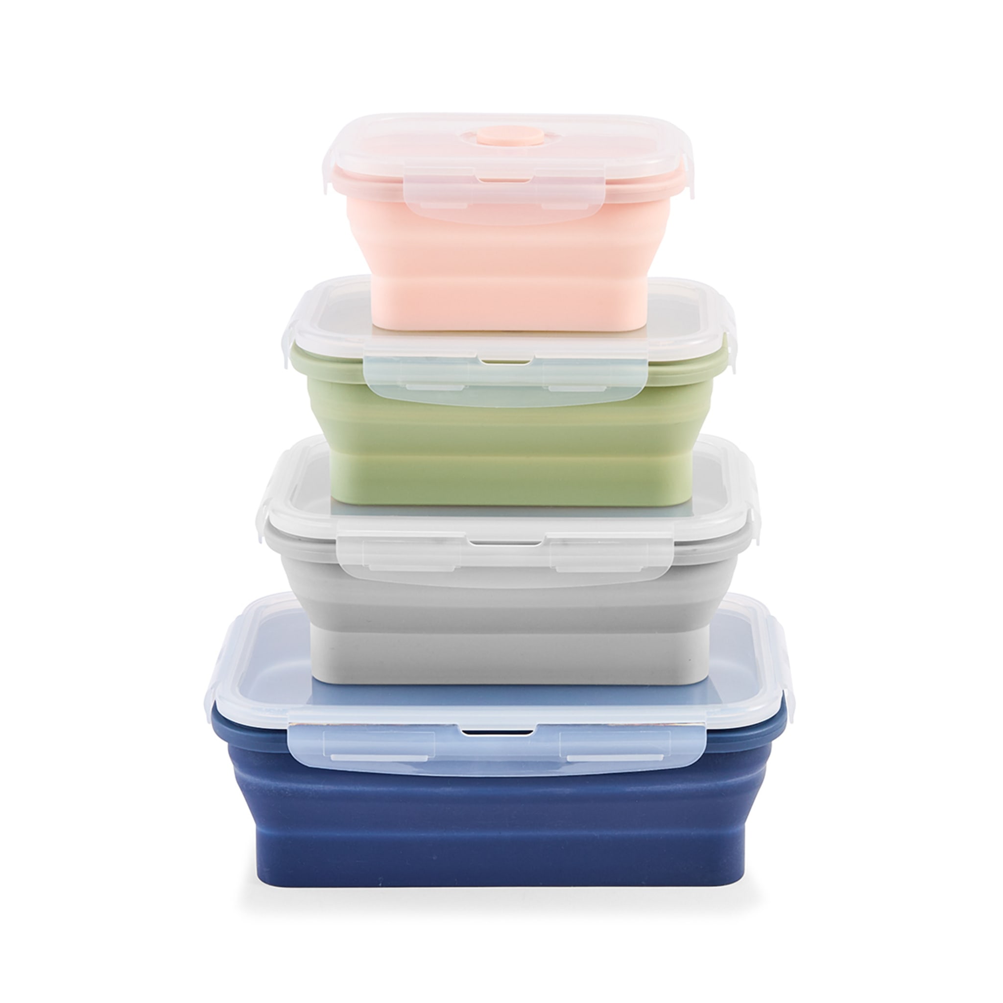 4 Piece Silicone Collapsible Container - Kmart