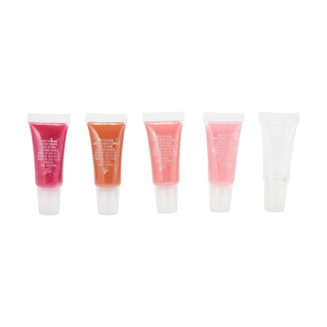 OXX Cosmetics 5 Piece Mini Juicy Scented Lip Gloss Set - Kmart